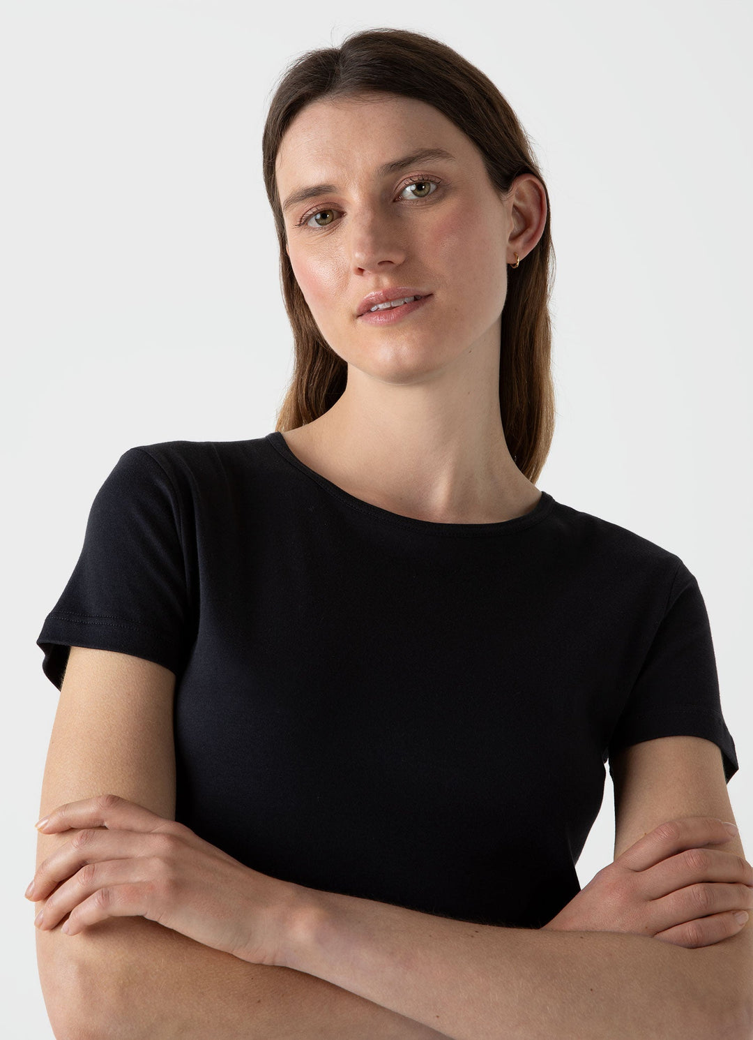 シーアイランド コットン Tシャツ （Black）| Sunspel